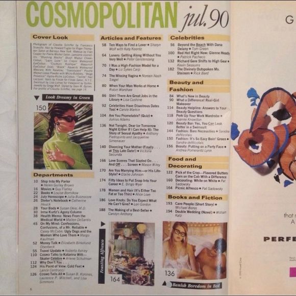 Vintage | Other | Vintagejuly 99cosmopolitan Magazine Claudia ...